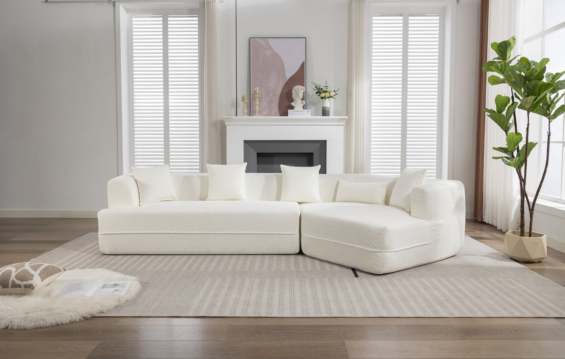 Ebern Designs New And Upgraded Extended Edition]Modular Sofa , Modern ...